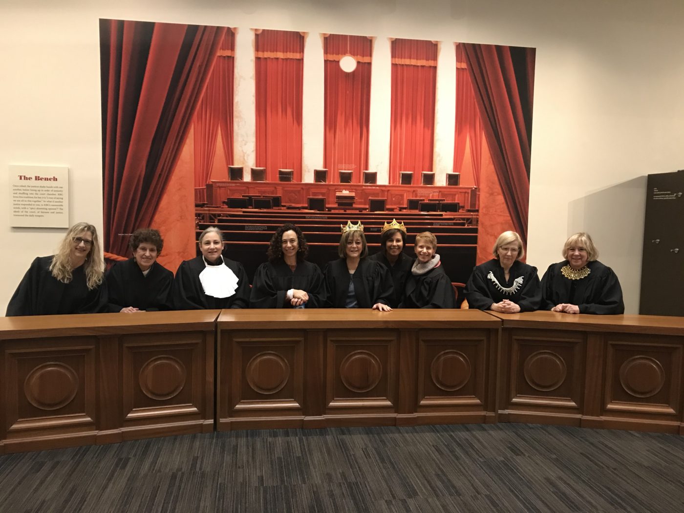 Taking their place on the bench at the exhibition (from left) are BZBI ...